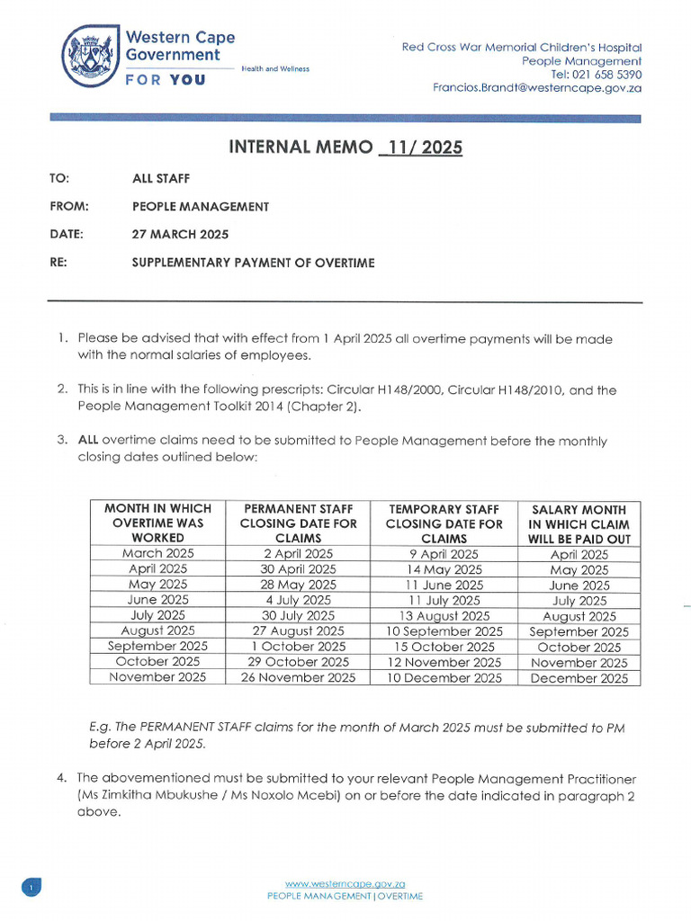Internal Circular Supplementary Ot 2025 | PDF
