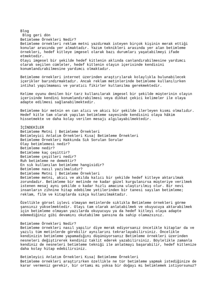 Betimleme, Tasvir | PDF