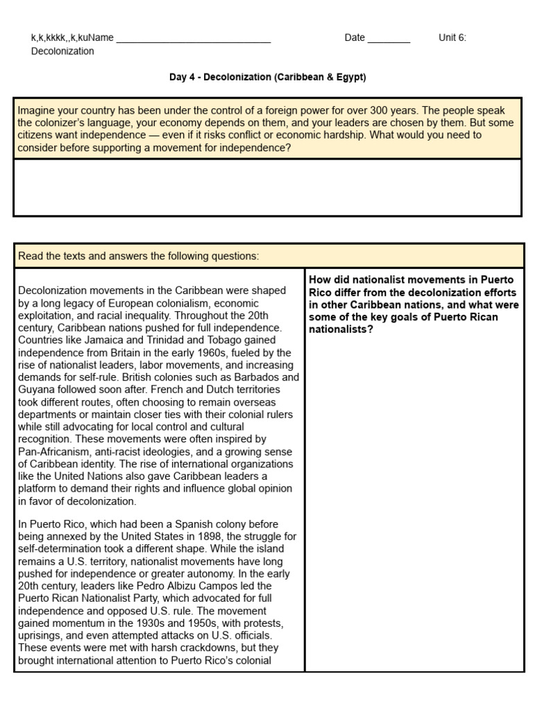 Issa Coulibaly - Day 4 - Caribbean - Puerto Rico - Egypt | PDF | Egypt ...