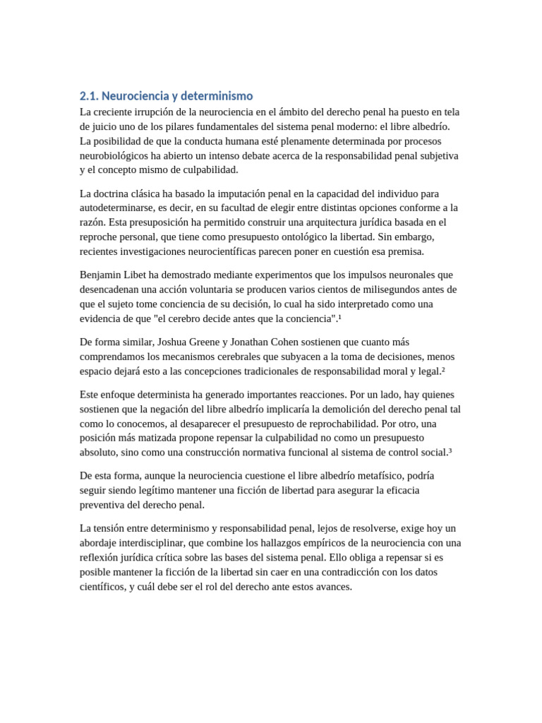 Determinismo | PDF | Libre albedrío | Derecho penal