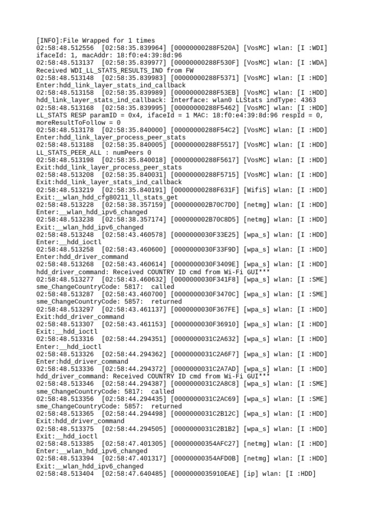 Host Driver Logs 000 | PDF | Wi Fi | Wireless Lan