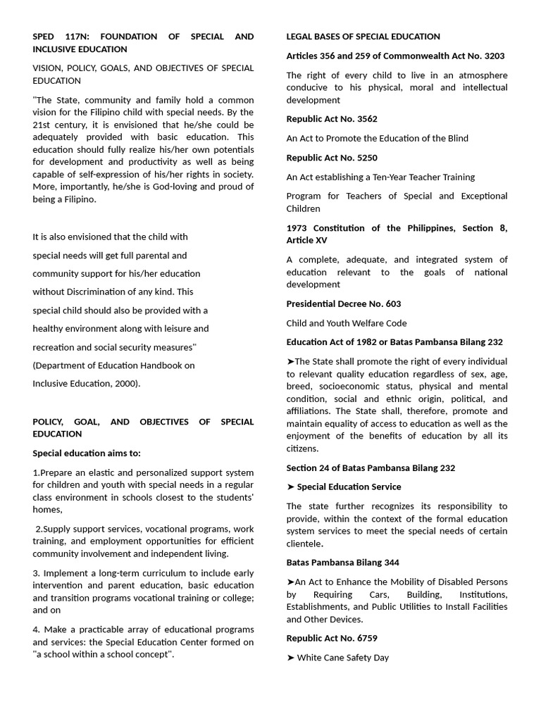 SPED-SUMMATIVE | PDF | Special Education | Individualized Education Program
