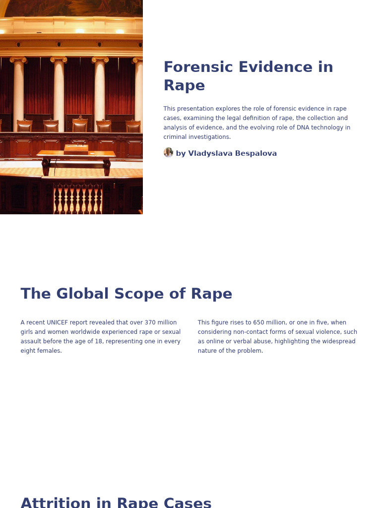 Forensic Evidence in Rape Cases Explained | PDF | Dna Profiling | Rape