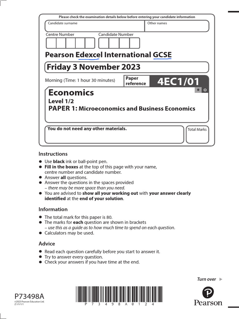 Past Paper 1 | PDF | Demand | Business Economics