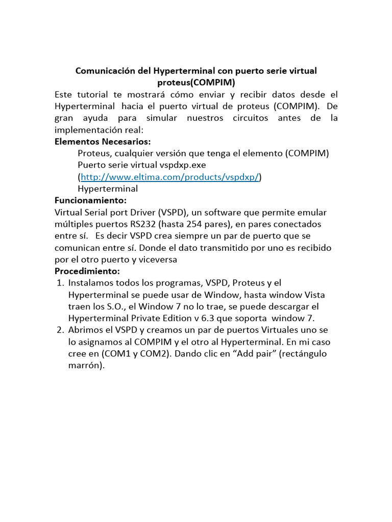 Comunicación Hyperterminal y COMPIM | PDF | Informática | Ingeniería ...