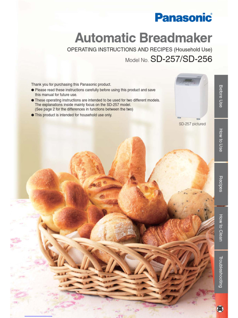 Panasonic Sd257 | PDF | Breads | Flour