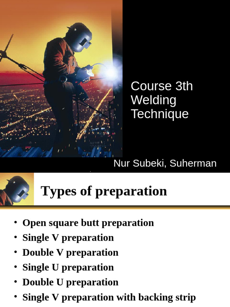 Course 1 B Welding Technique | PDF | Welding | Construction