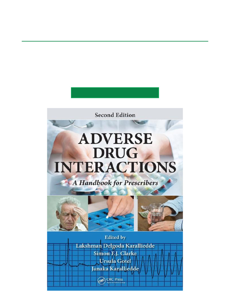 Adverse Drug Interactions A Handbook For Prescribers - 2nd Edition Fast ...