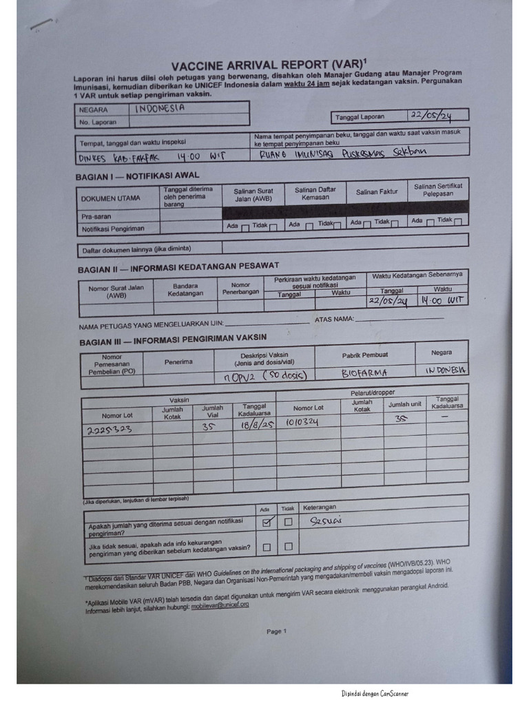 Contoh Pengisian VAR PKM Sekban | PDF