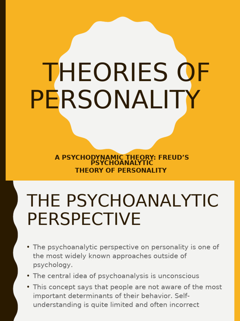 4) A Psychodynamic Theory Freud | PDF | Unconscious Mind | Psychoanalysis