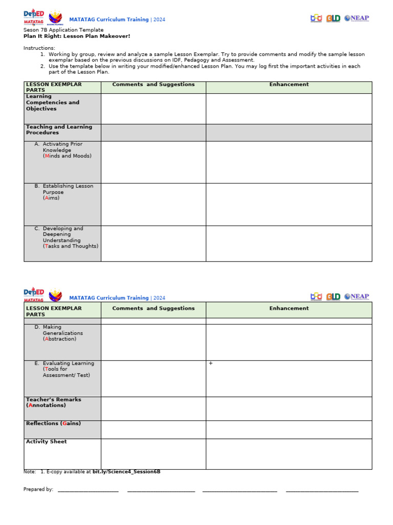Science 4 - Session 7B Activity Template v3 | PDF