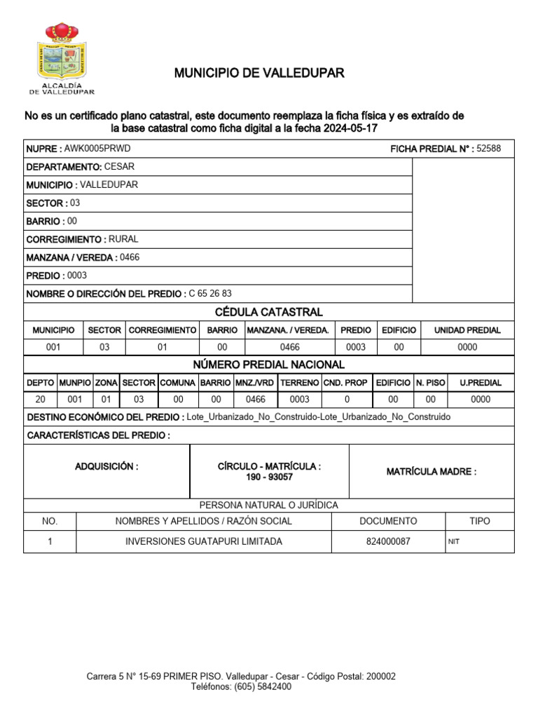 Fiscalia 190 93057 Ficha. | PDF