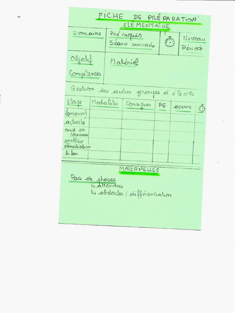 CRPE - Trame Fiche Séance | PDF