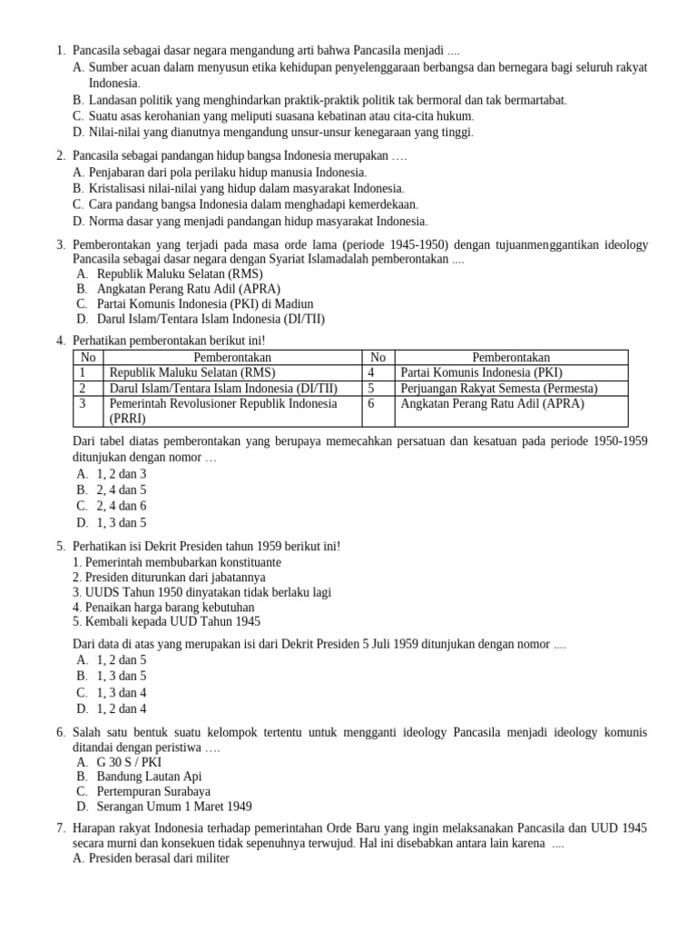 Soal PKN KLS 9 Ganjil 2024 | PDF