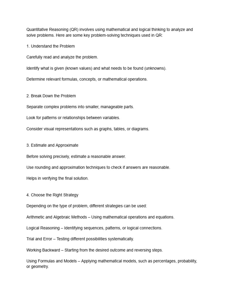 Problem-Solving Techniques | PDF