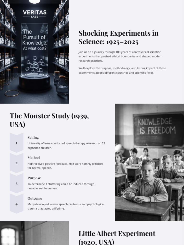 Shocking Experiments in Science 1925 2025 | PDF | Institutional Review ...