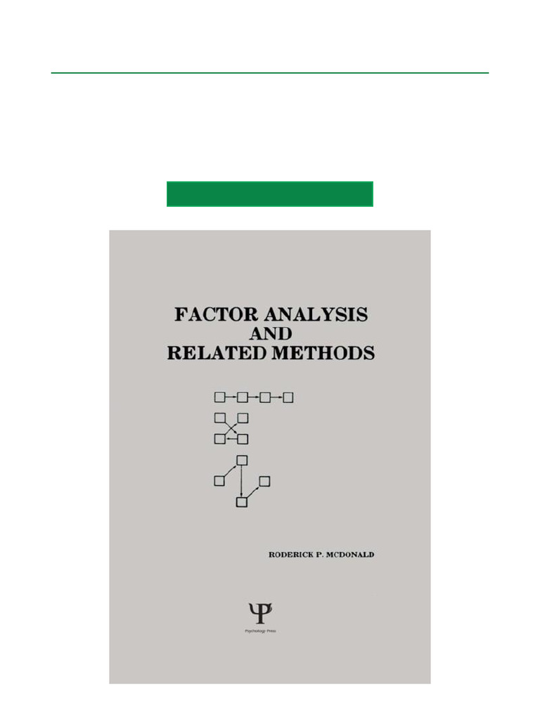Factor Analysis and Related Methods, 1st Edition Full Text Download | PDF | Statistics | Factor ...