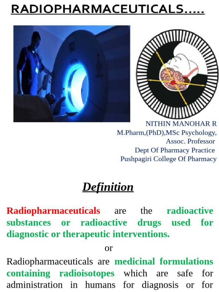Overview of Radiopharmaceuticals Usage | PDF | Radionuclide ...