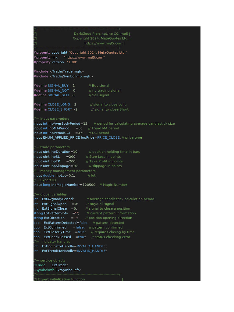 DarkCloud PiercingLine CCI | PDF | Parameter (Computer Programming) | Programming Paradigms