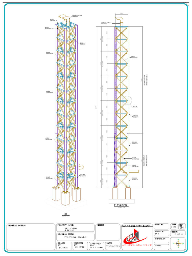 GA DRAWING - 07.05.2025 | PDF | Structural Engineering | Building Engineering