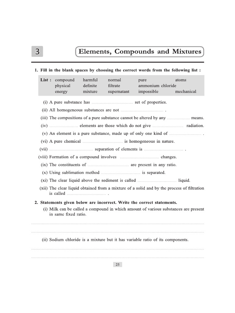 Jewel Elements Compounds and Mixture | PDF