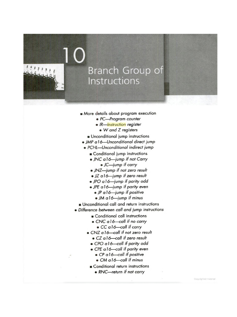 Program Control Branch Instruction | PDF