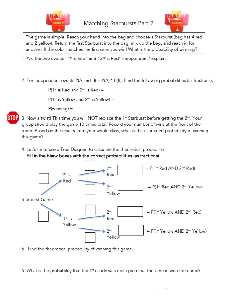 Activity 5.3b - Matching Starbursts Part 2 | PDF | Applied Mathematics ...
