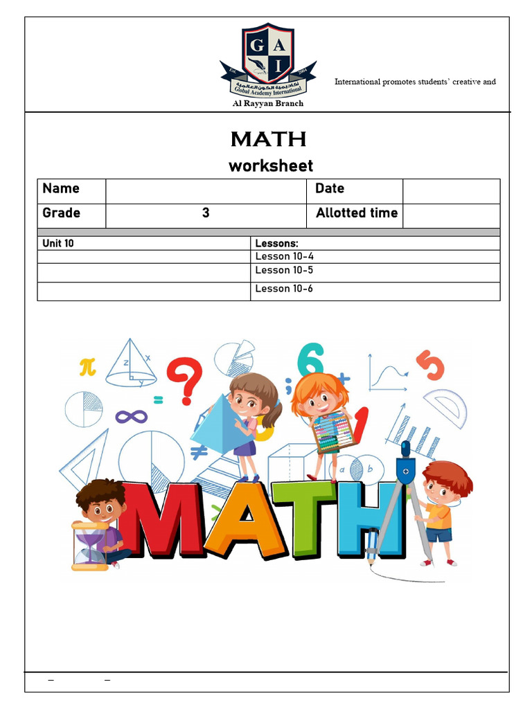 G3-T2-Week 31-Math Worksheet | PDF