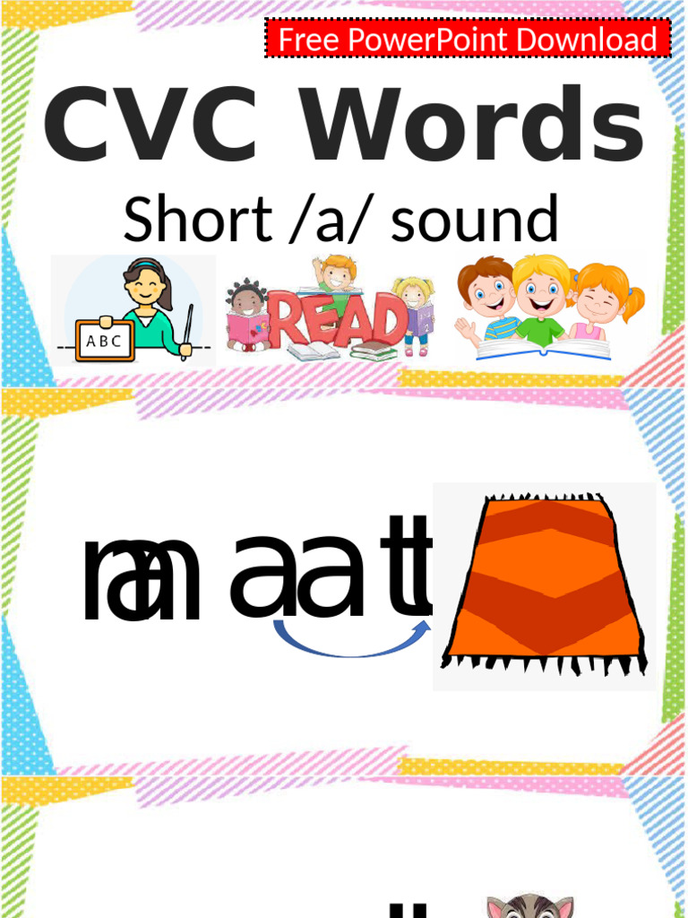 Short A CVC Words PowerPoint | PDF