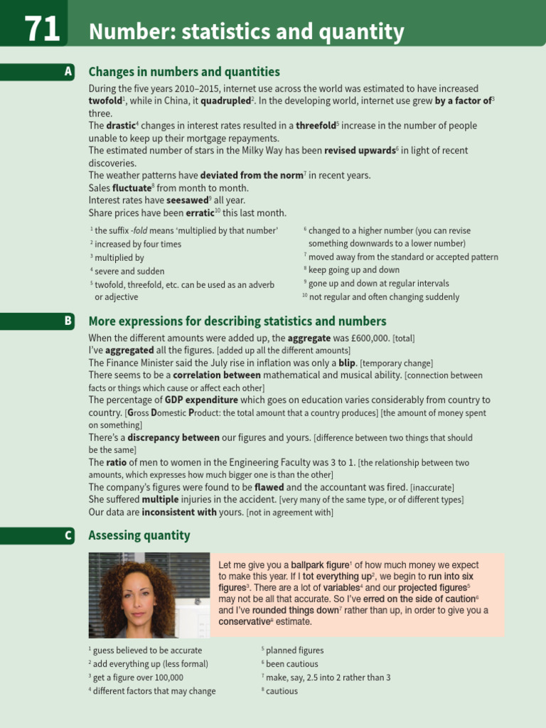 Changes in Statistics and Quantities | PDF | Verb | Interest