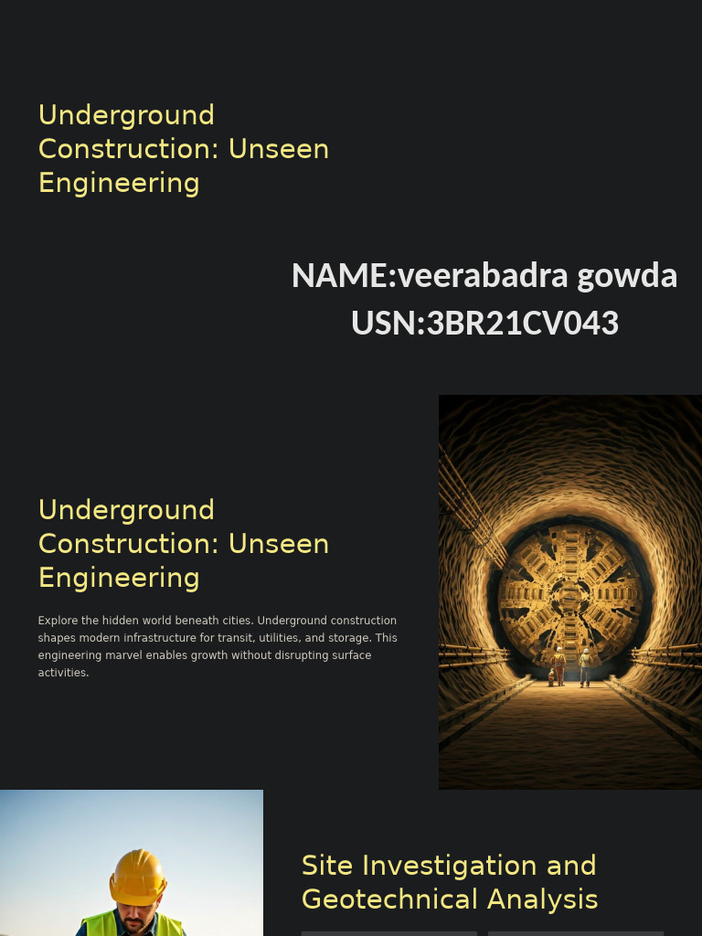 Underground Construction Methods Explained | PDF | Tunnel | Earth Sciences