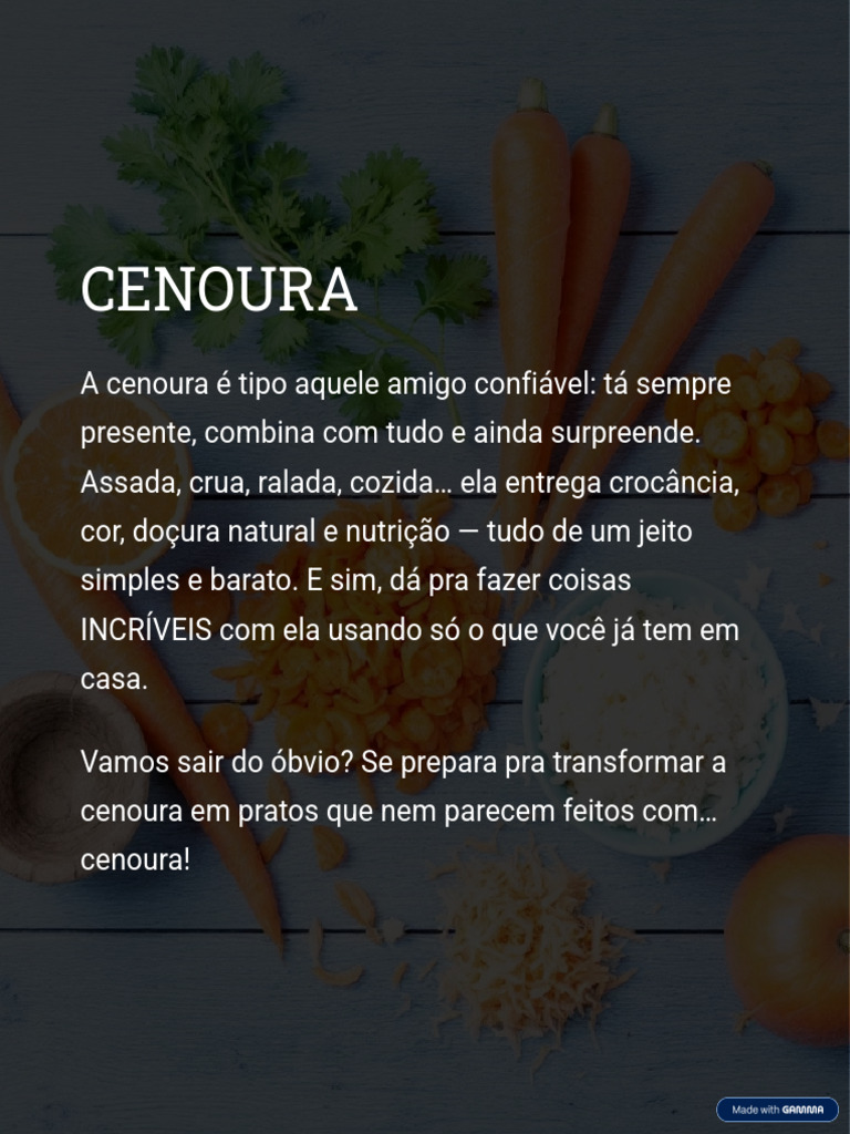 CENOURA | PDF | Alimentos | Culinária