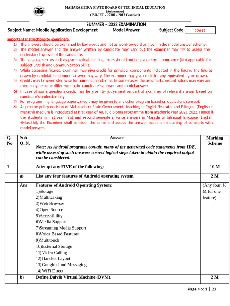 2022 Summer Finall | PDF | Java Virtual Machine | Android (Operating System)
