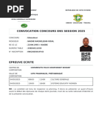 Convocation Concours ENS 2025 | PDF