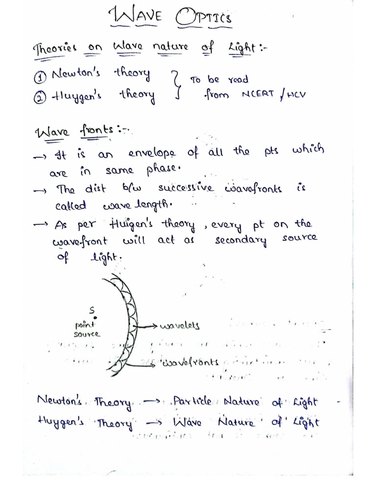 Wave Optics Jiihh | PDF