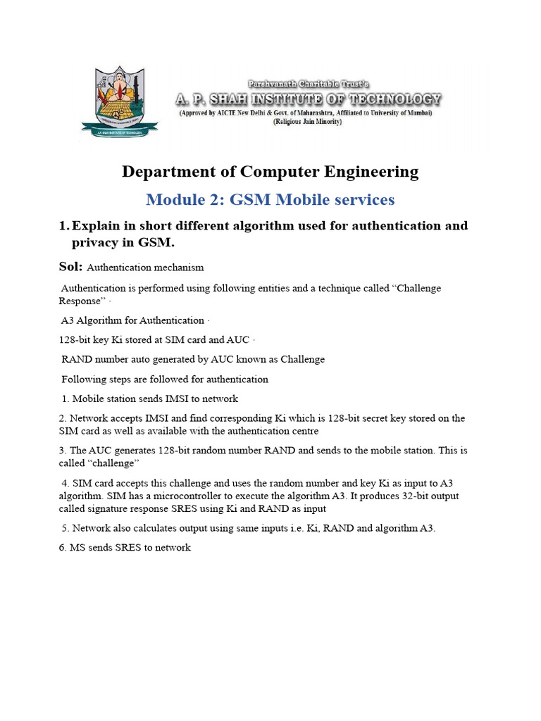 MC - Module2 - MU - Questions With Solutions | PDF | General Packet Radio Service | Electronics