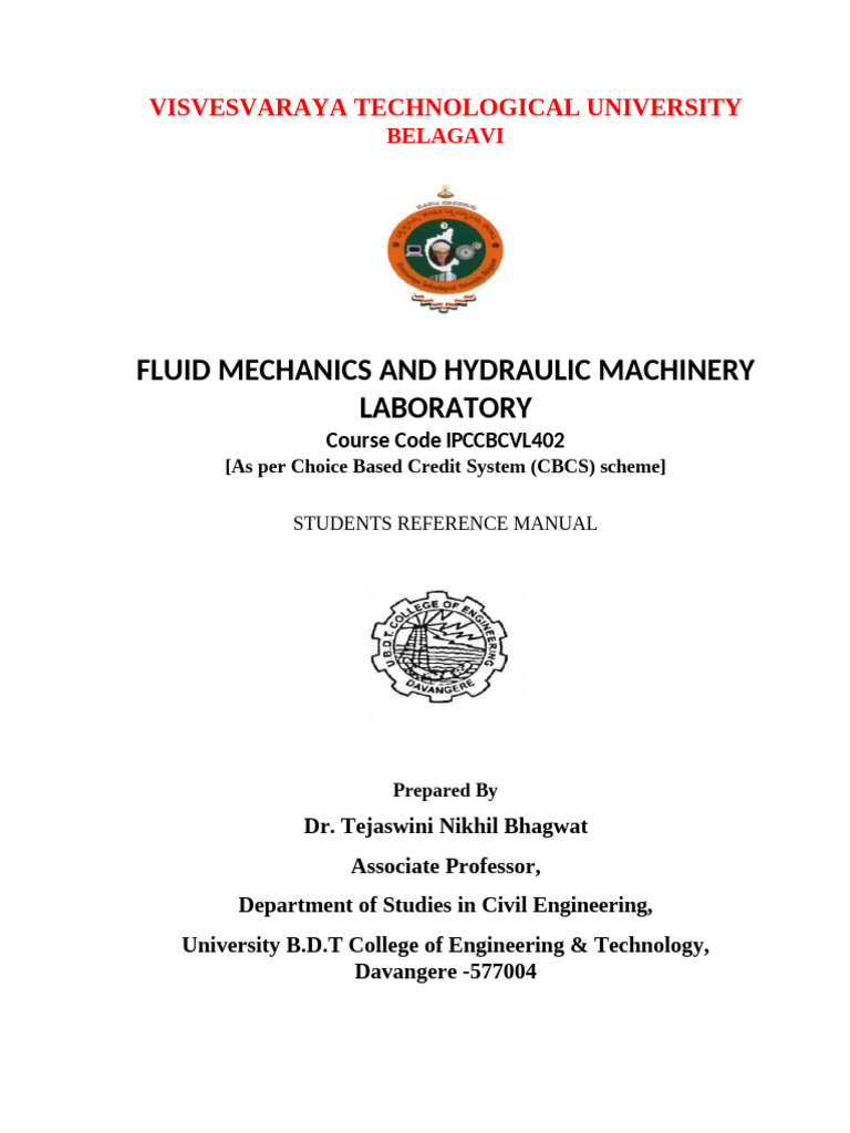 Fluid Mechanic Lab1 Final | PDF | Pressure Measurement | Pressure