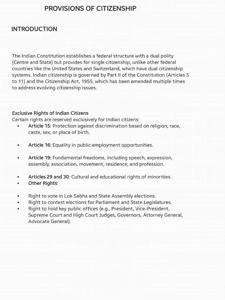 Citizenship | PDF
