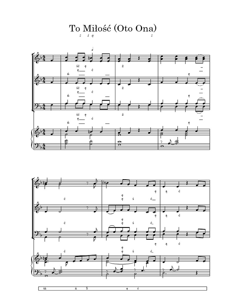 4 To Miłość Oto Ona CHÓR Jan Krutul | PDF