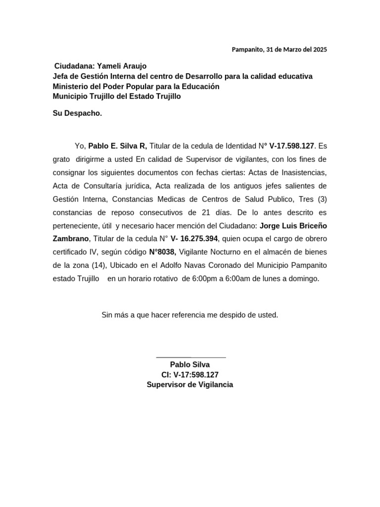 Oficio de Remision | PDF