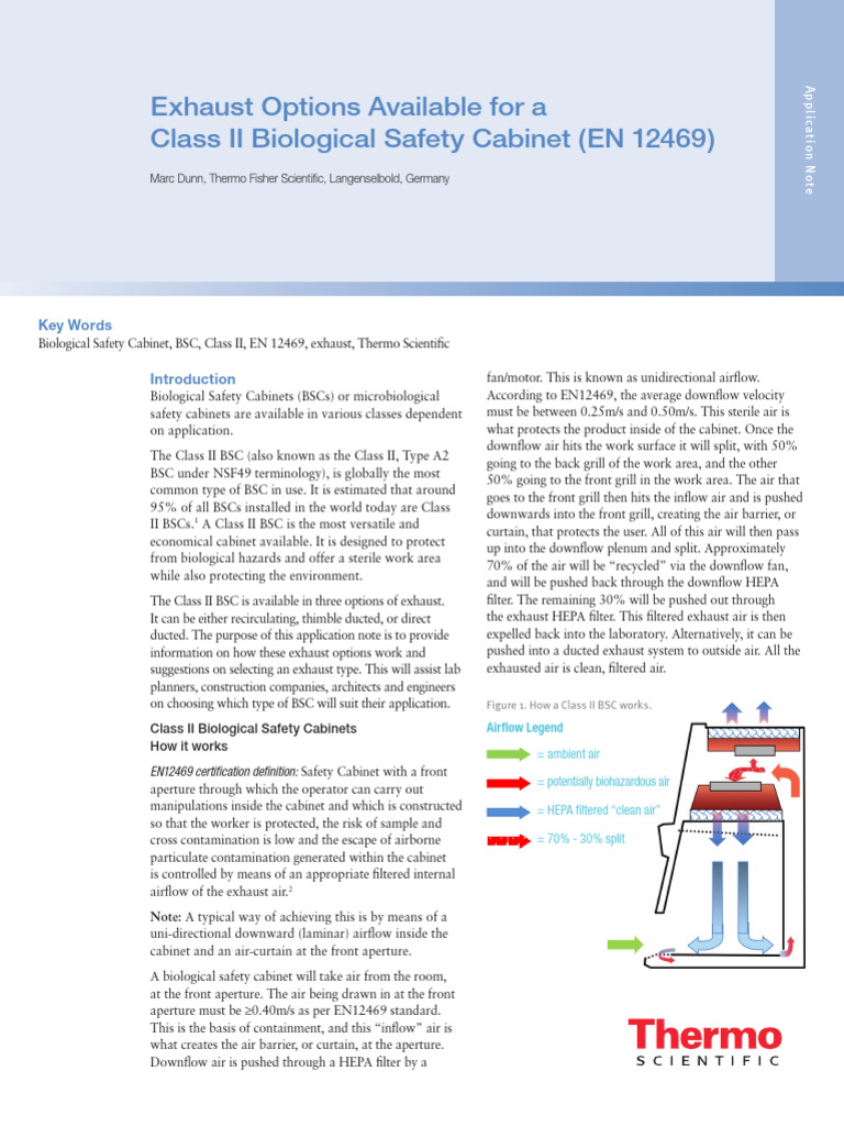 Class II BSC Exhaust Options Explained | PDF | Pollution | Air Pollution