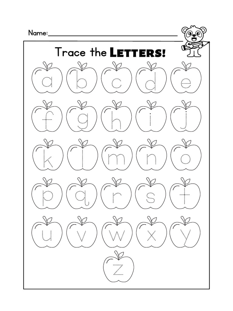 Lowercase Letter Tracing Worksheet | PDF