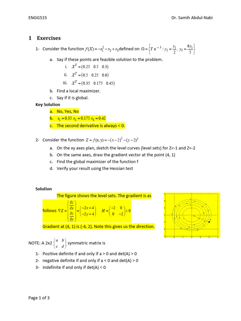 Non Linear Optimization - V3-EX-Solution | PDF