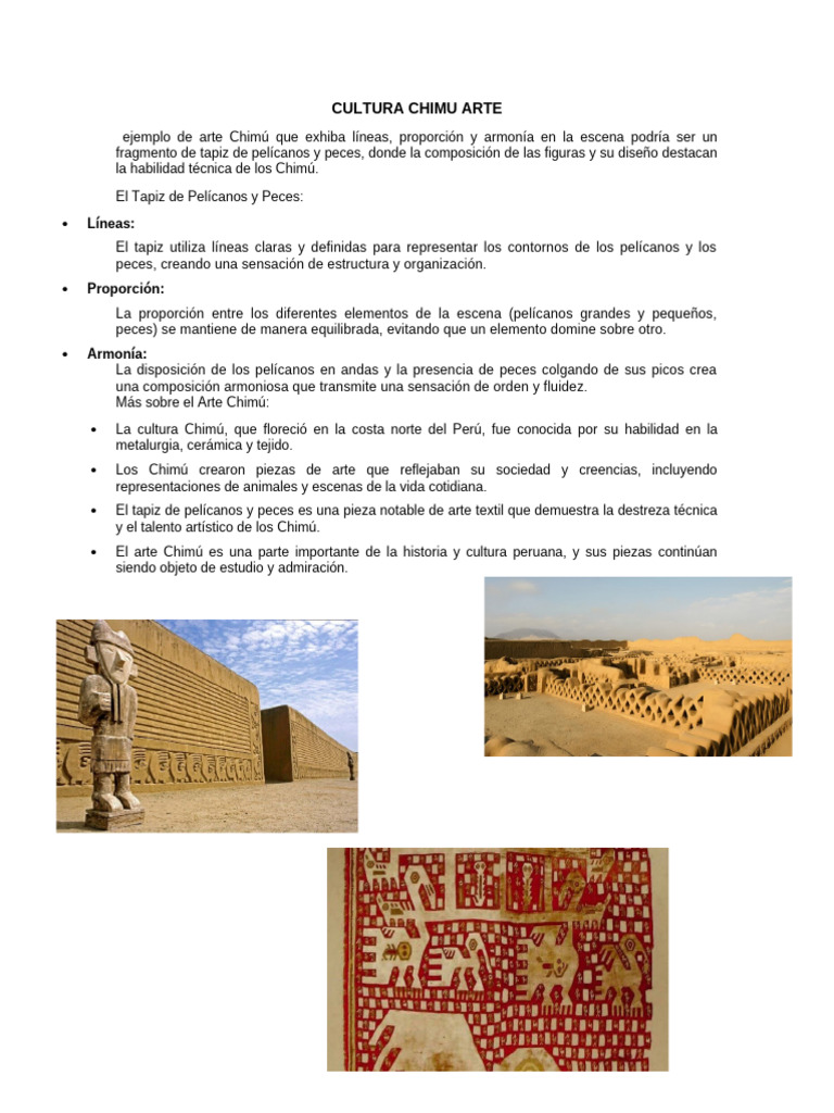 Cultura Chimu Arte - Lineas 4to | PDF