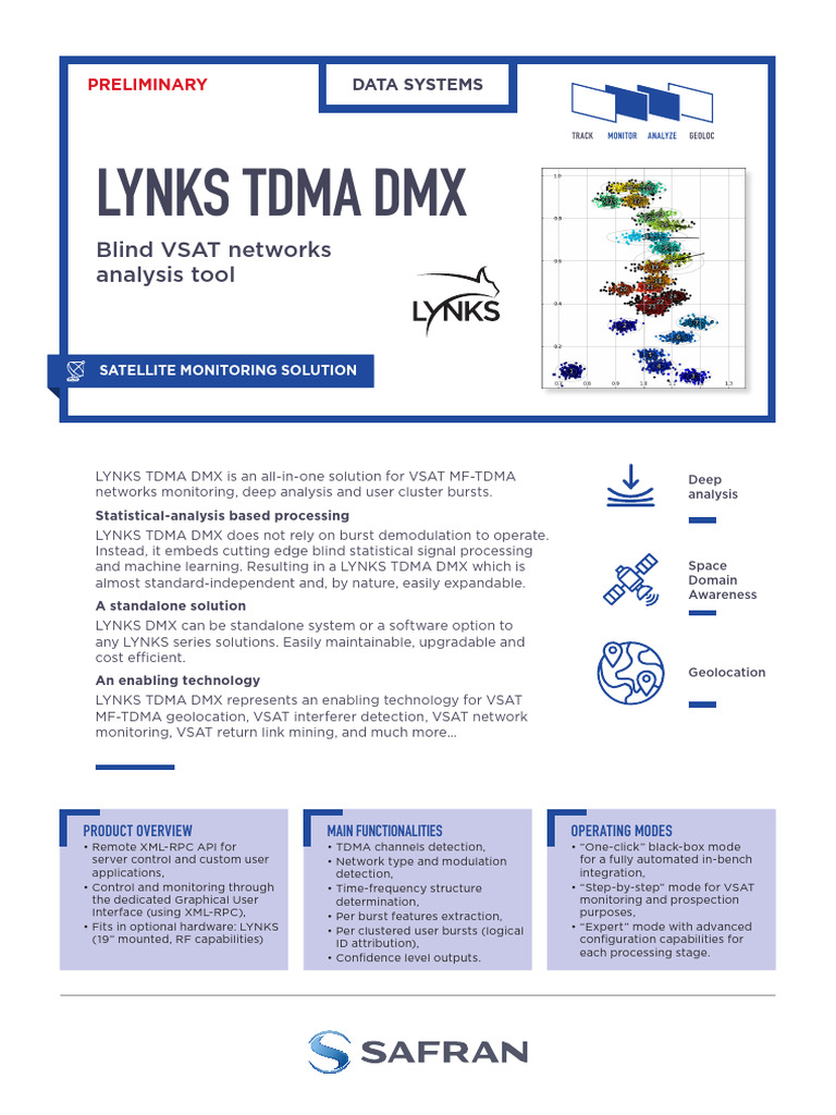 Safran Data Systems - LYNKS TDMA DMX - Datasheet_0 | PDF | Very Small Aperture Terminal ...