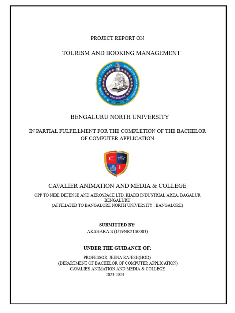 Tourism Booking Management System Report | PDF | Scalability | System