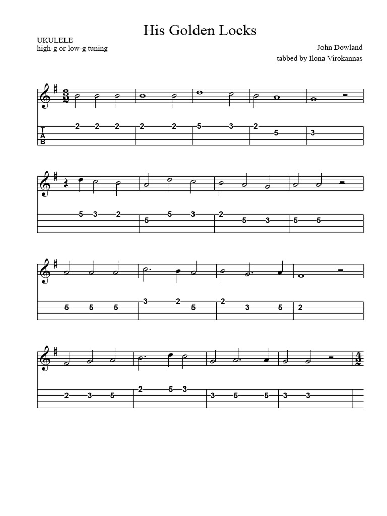 His Golden Locks UKE | PDF
