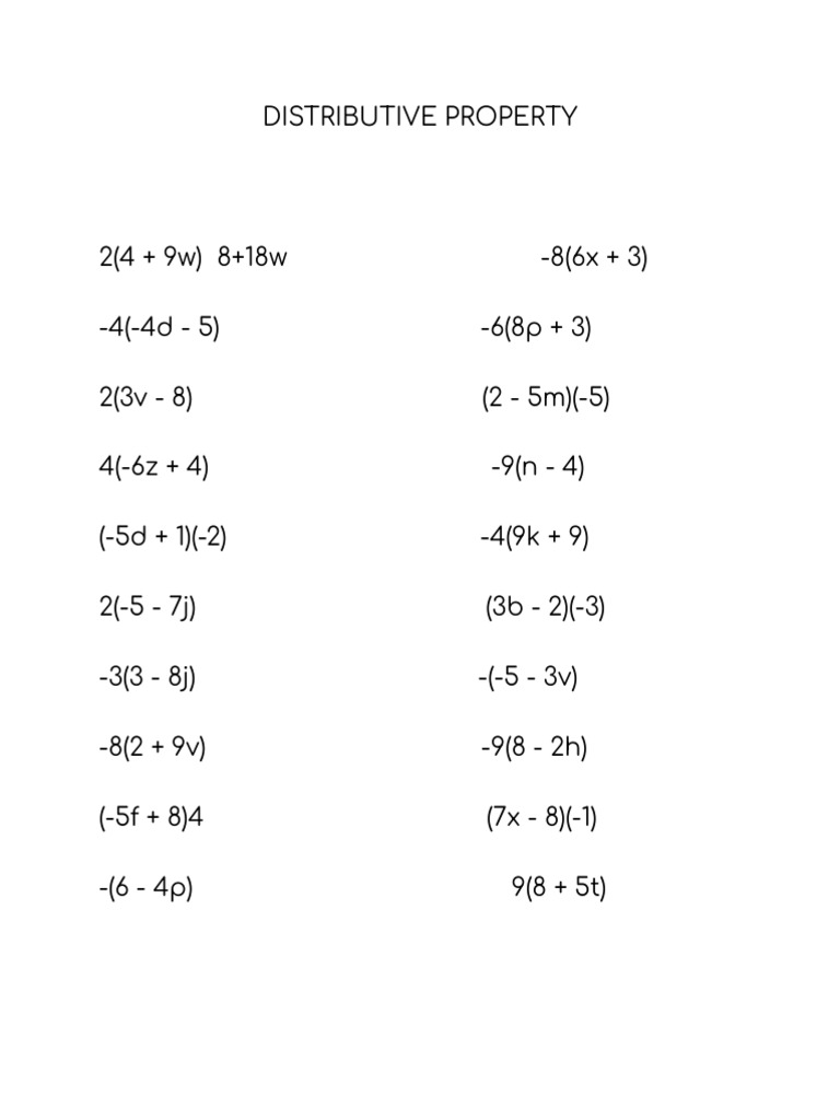 Distributive Property | PDF