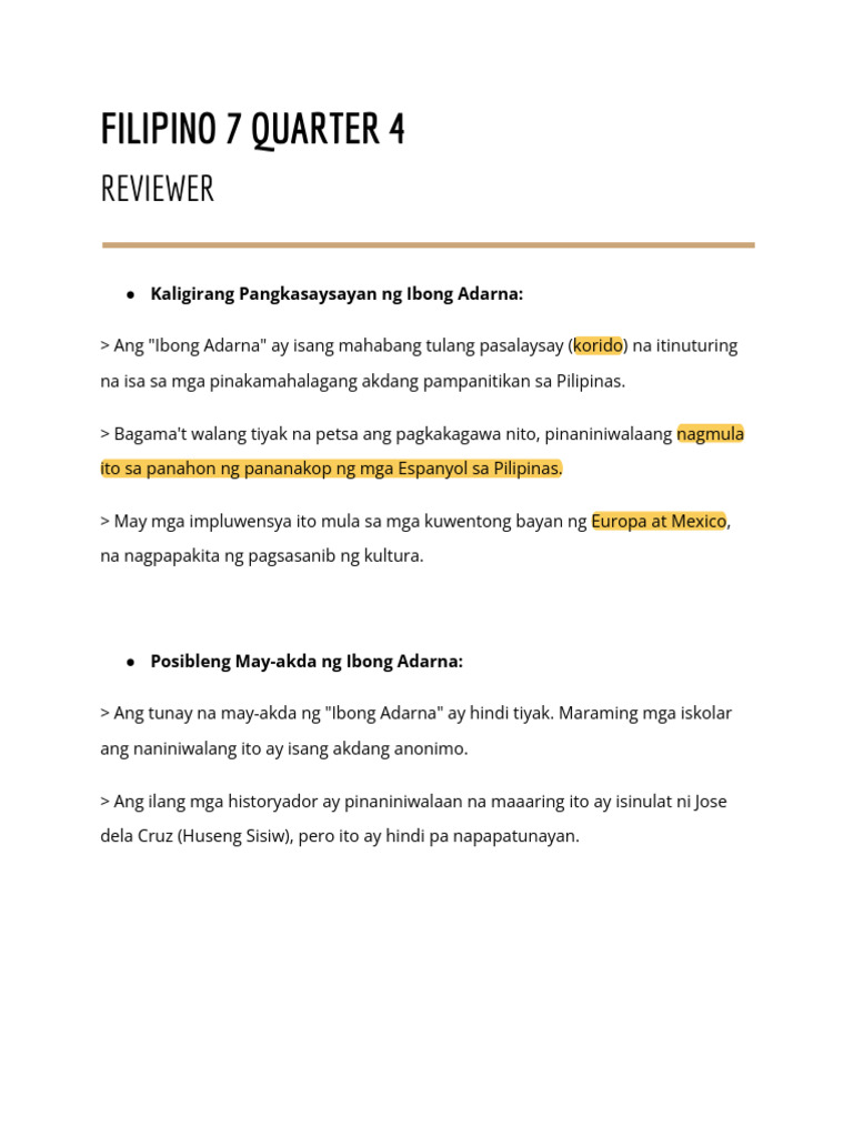 FILIPINO 7 Q4 | PDF