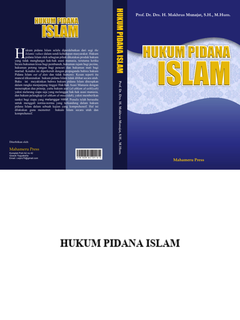 Hukum Pidana Islam (Prof. Dr. Drs. H. Makhrus Munajat, S.H., M.Hum.) (Z-Library) | PDF